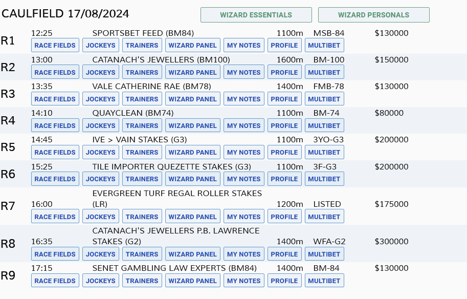 Everyrace Wizard Article : Wizard Plus Essentials Report - Wizard ...